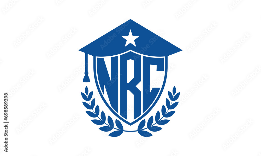 Vetor de NRC three letter iconic academic logo design vector template ...