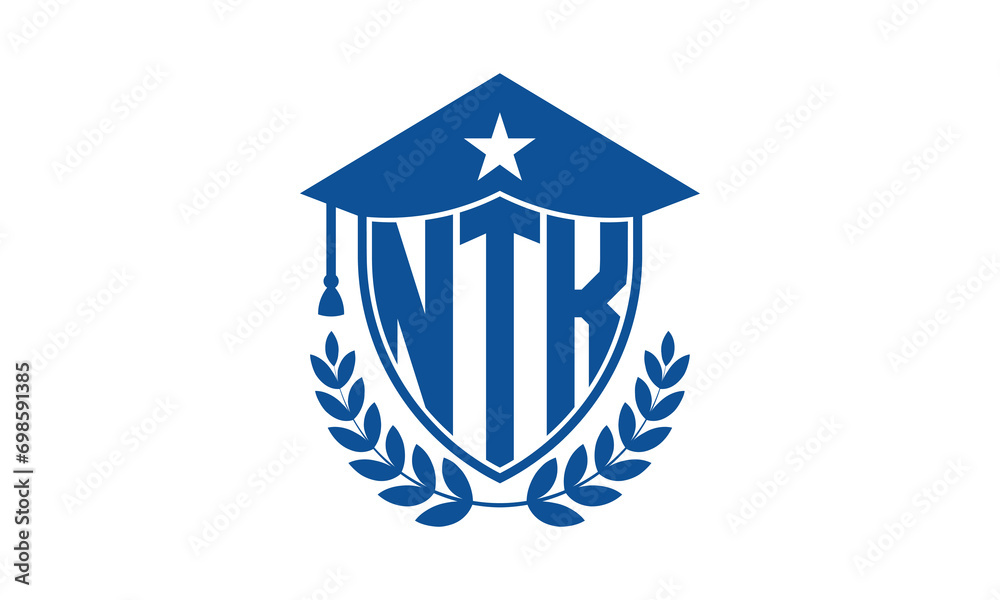 Vetor de NTK three letter iconic academic logo design vector template ...