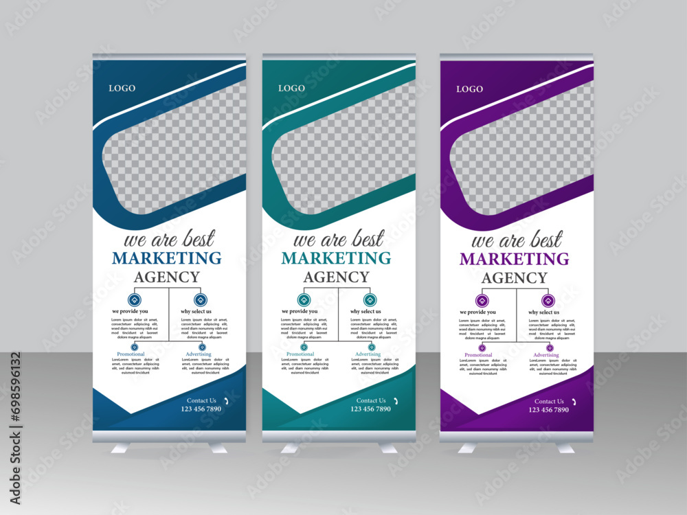 Business Corporate rollup banner design. creative rollup banner rack ...