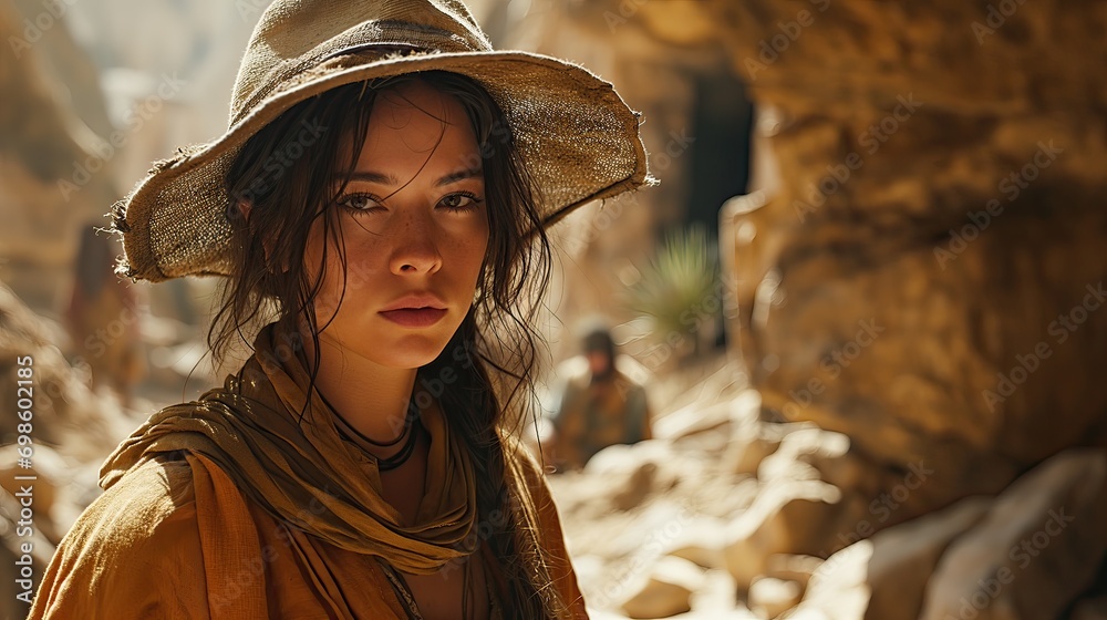 An intense scene unfolds, showcasing a dedicated team of archaeologists ...