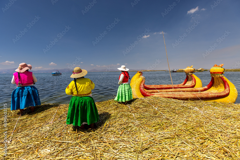 The Uros are an indigenous people who inhabit the floating islands on ...