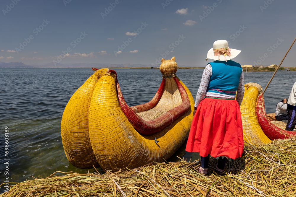 The Uros are an indigenous people who inhabit the floating islands on ...