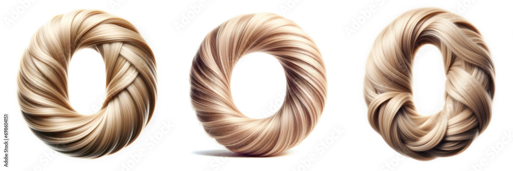 Letter O - Hair Alphabet - Hair Letter set - White background - Glamour ...