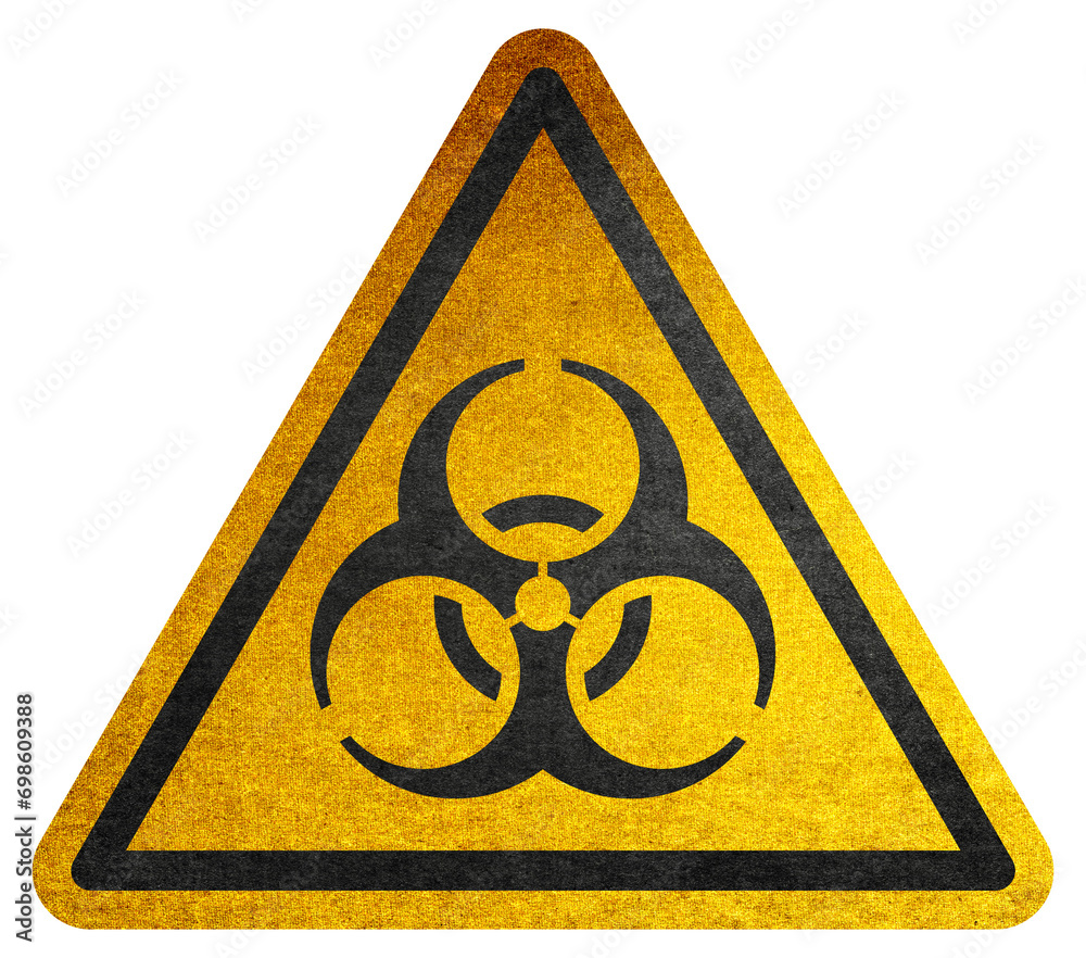 Danger symbol. Biohazard yellow triangle warning sign. Quarantine sign ...