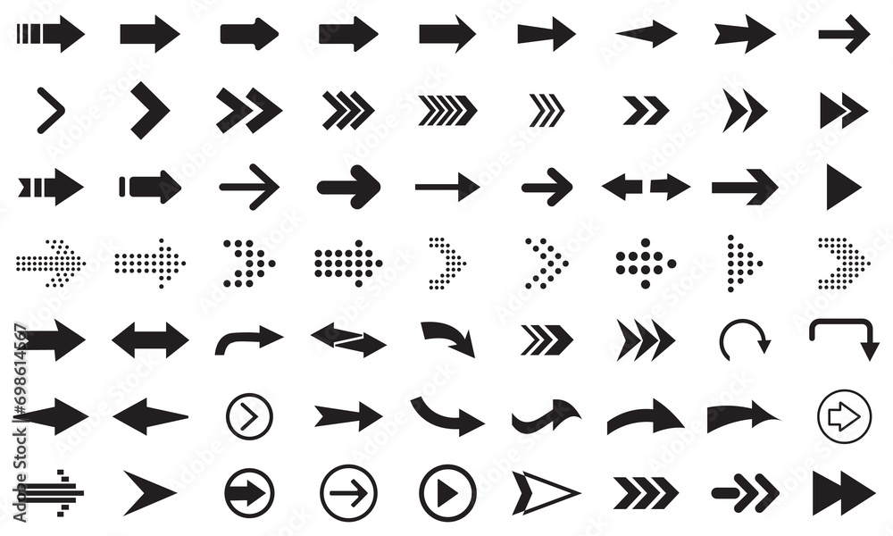 Arrows vector set. Arrow icon collection. Mega set of arrow vector ...