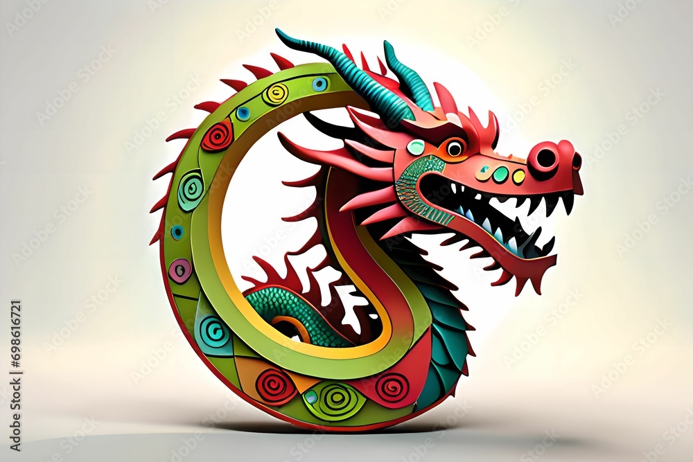 cute 3D dragon cartoon symbol of 2024. Chinese new year 2024 Festival ...