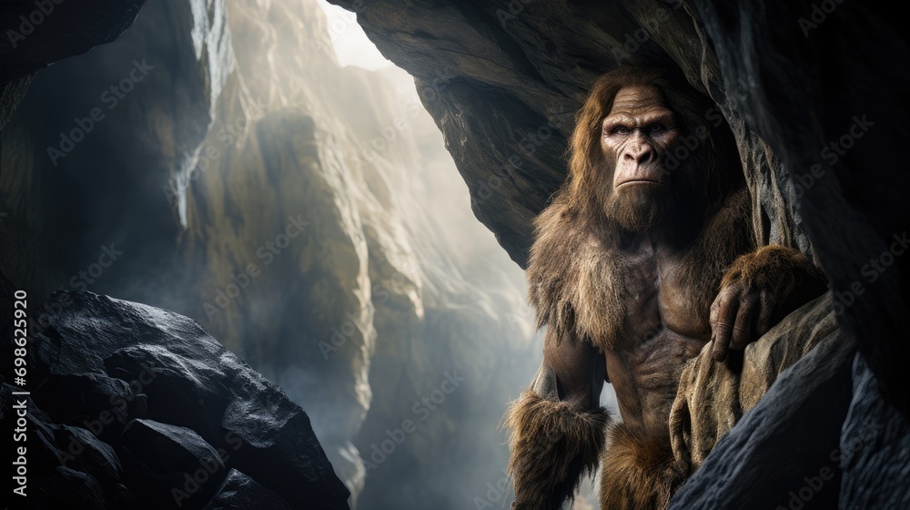 Primordial Habitat: Australopithecus in a Gruta - Illustrating the ...