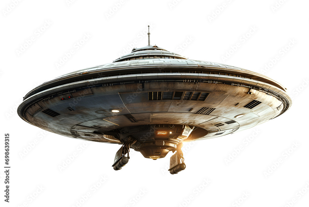 Alien craft in the form of a UFO flying saucer spaceship from outer ...