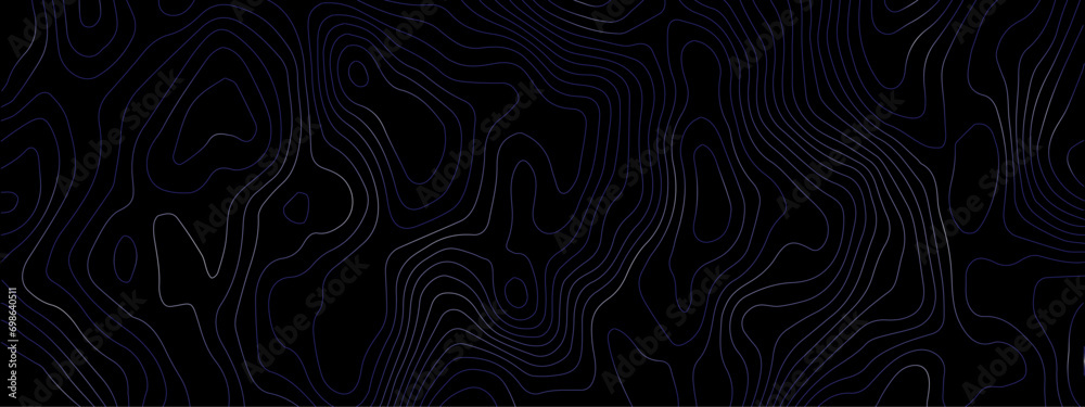 Luxury abstract Topographic line map. Modern design with black ...