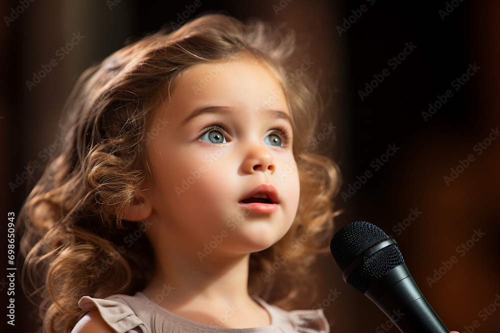 Generative AI technology picture kids on stage concept ready for ...