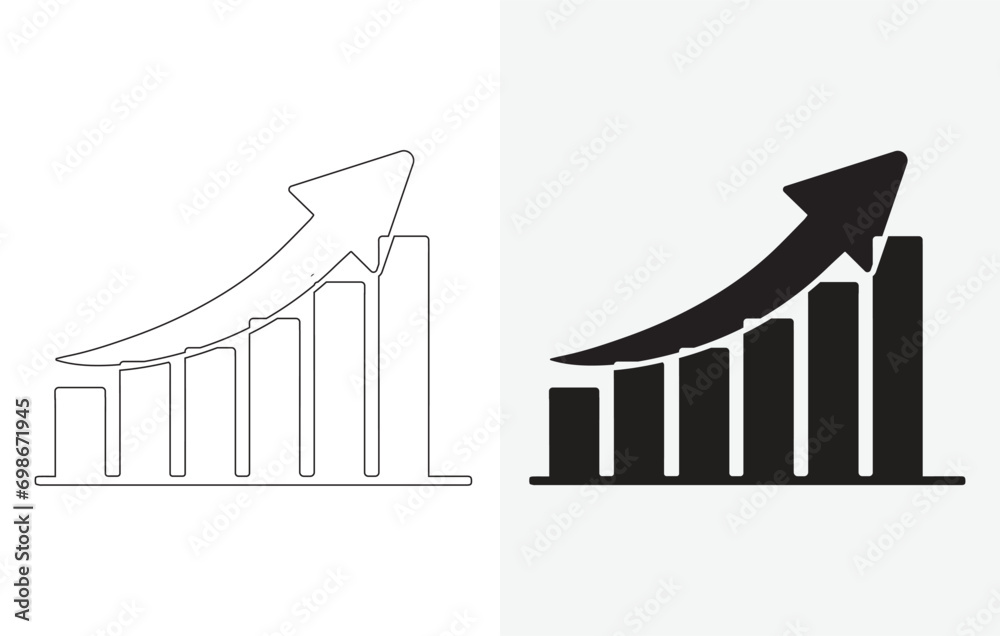 Vector isolated on white and grey background set of single black arrow ...