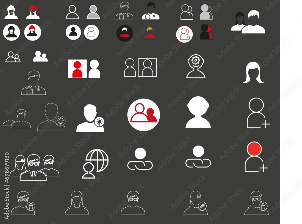 man web icon set Connect Icons.Contact us icon set.Contact and ...