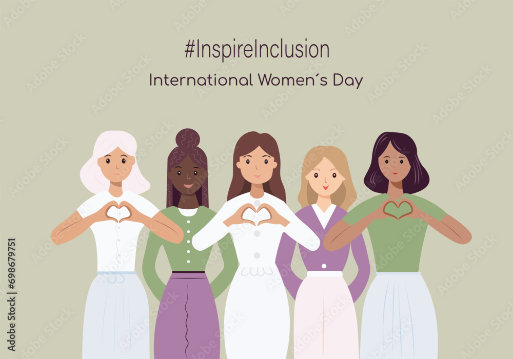 Inspire inclusion social campaign. International Women's Day. 2024 ...