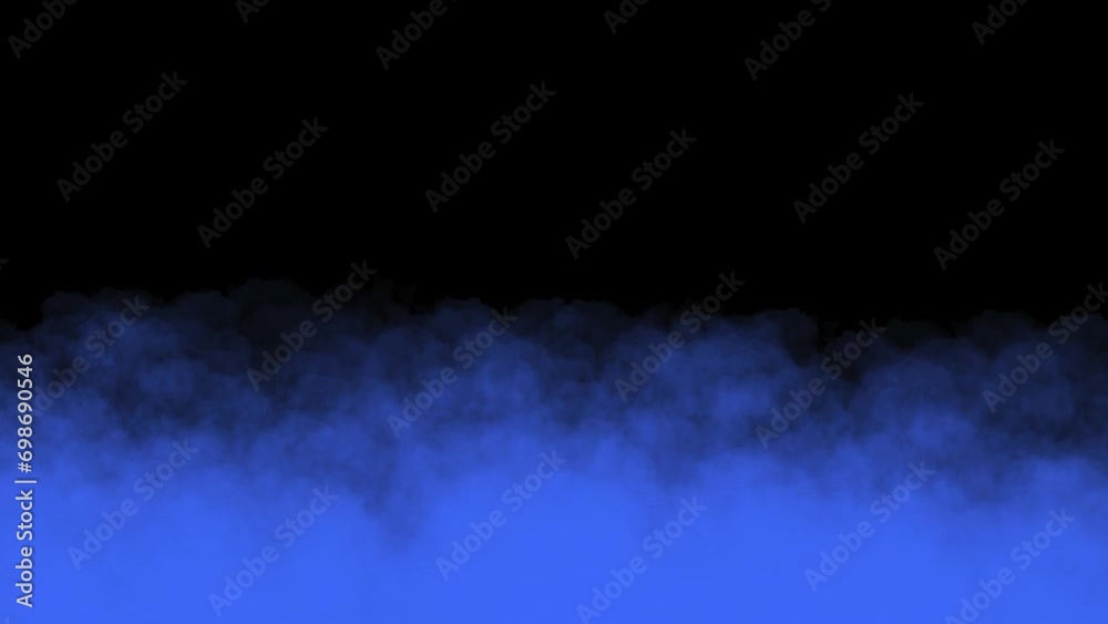 Vidéo Stock Abstract blue smoke clouds fog overlay in slow motion ...