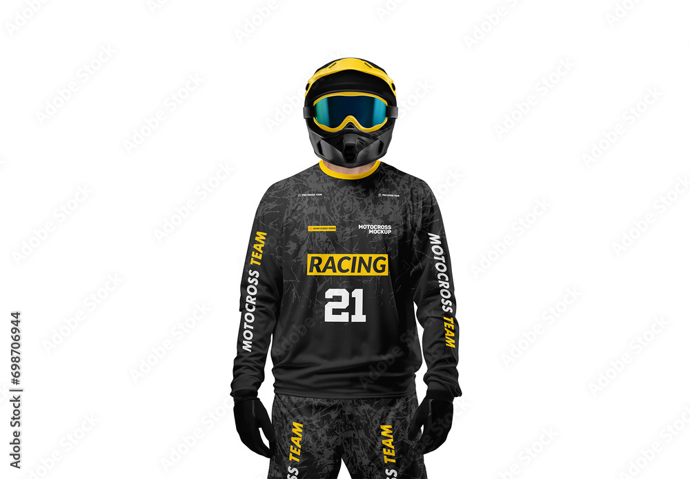 Motocross Gear Mockup Stock Template | Adobe Stock