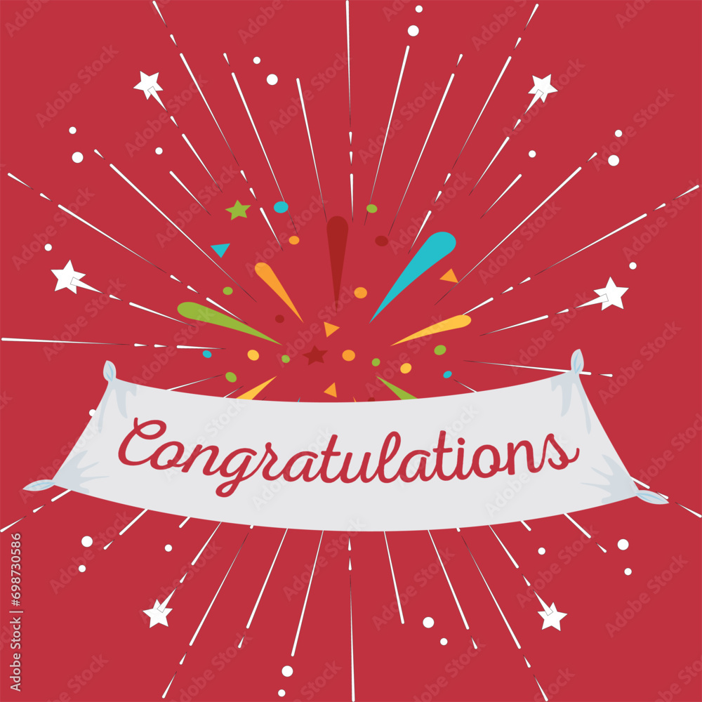 Congratulations minimal isolated logo vector design image with ...