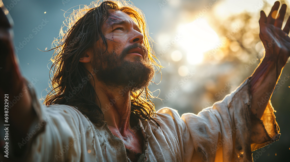 The suffering of Jesus Christ. Christian religious photo of Good Friday ...