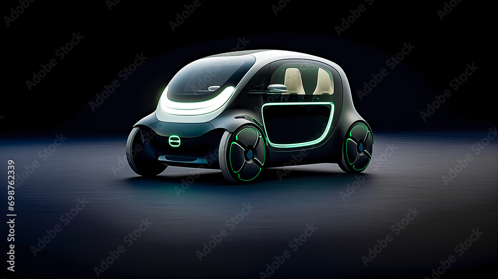 Last Mile Mobility, Concept Mini Car, Small Shared Electric Vehicle, AI ...