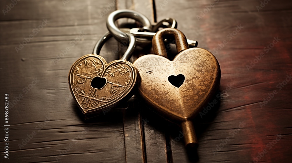 Heart shaped mother and key charms symbolize love and connection ...