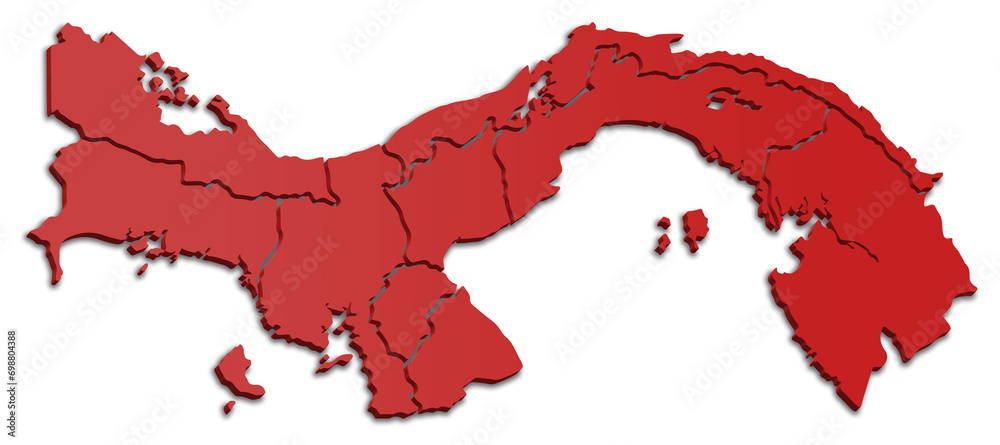 map of panama and provinces 3d map isometric Stock Illustration | Adobe ...