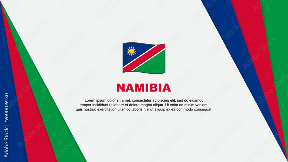 Namibia Flag Abstract Background Design Template. Namibia Independence ...