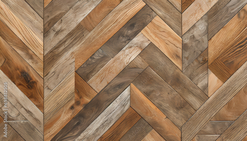 Wooden Pattern Random Block Flooring Design, Red Brown Wood Strips Wall ...