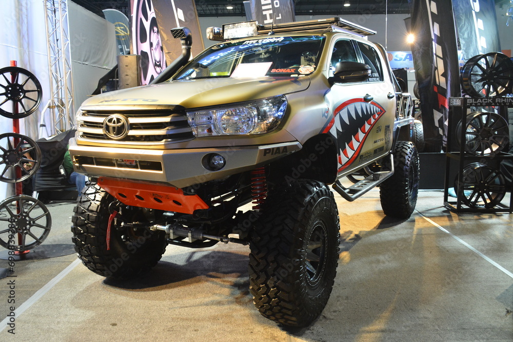 Toyota hilux at Manila Auto Salon in Pasay, Philippines Stock Photo ...