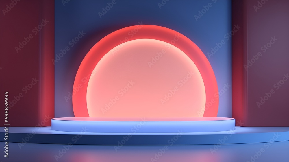 3D Render Empty Display Background with, Display, Mockup, Presentation ...
