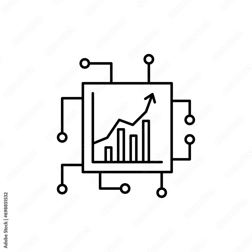 Precision Insights: Streamlined Web Icons for Data Analysis, Statistics ...