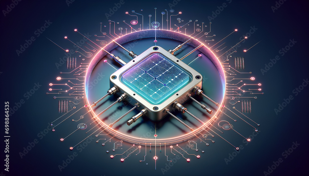 Hydrogen fuel cell with calming gradients and AI-inspired elements ...