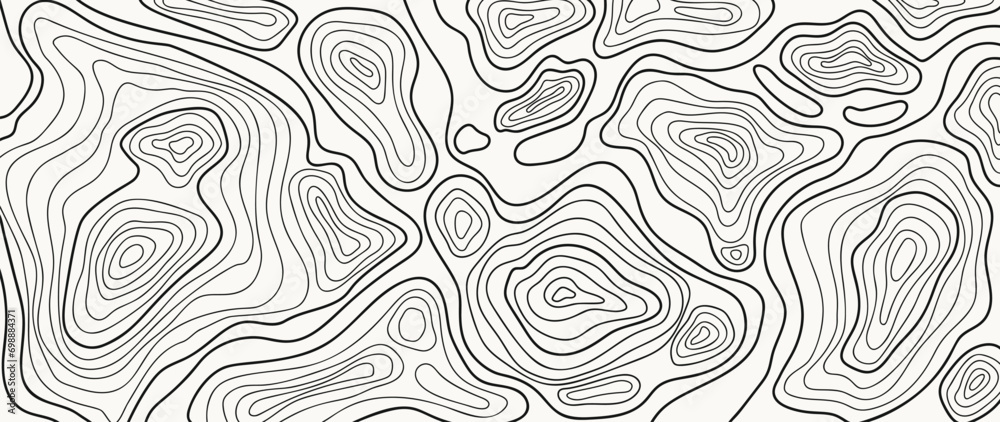 Topographic map pattern background vector. Abstract mountain terrain ...