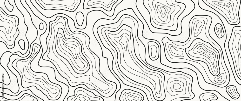 Topographic map pattern background vector. Abstract mountain terrain ...