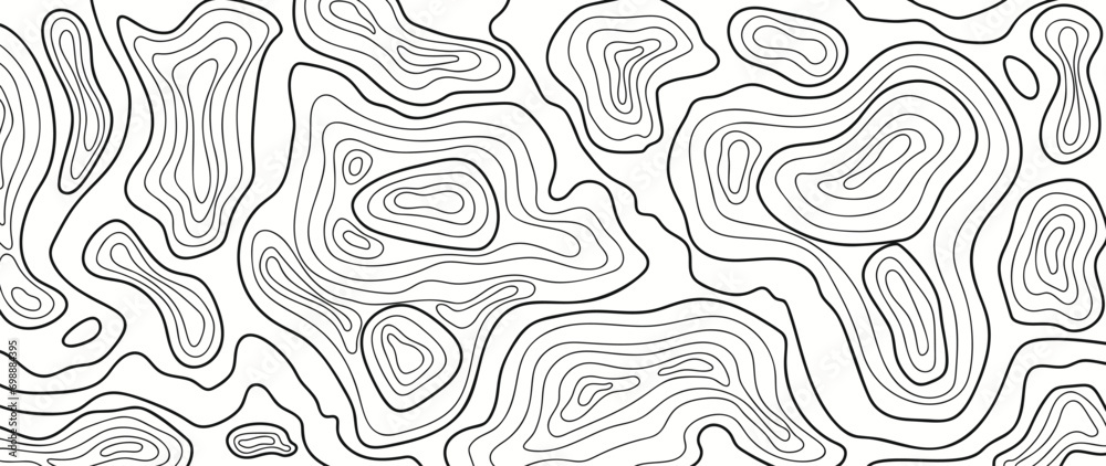 Topographic map pattern background vector. Abstract mountain terrain ...