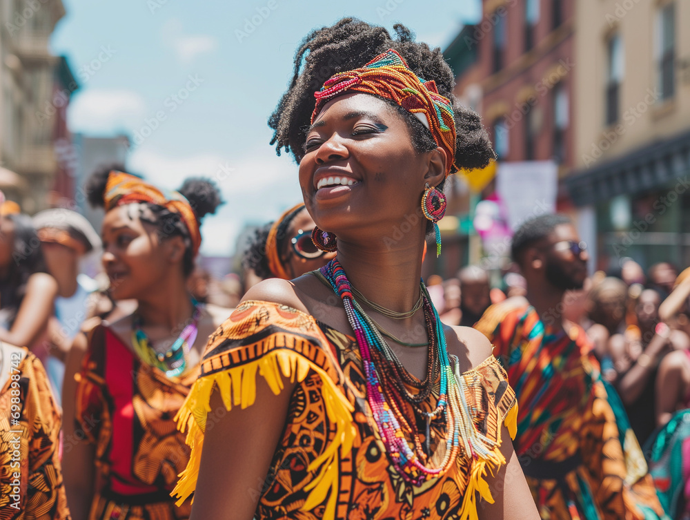 A Vibrant Street Parade Celebrating Black History Month Showcasing ...
