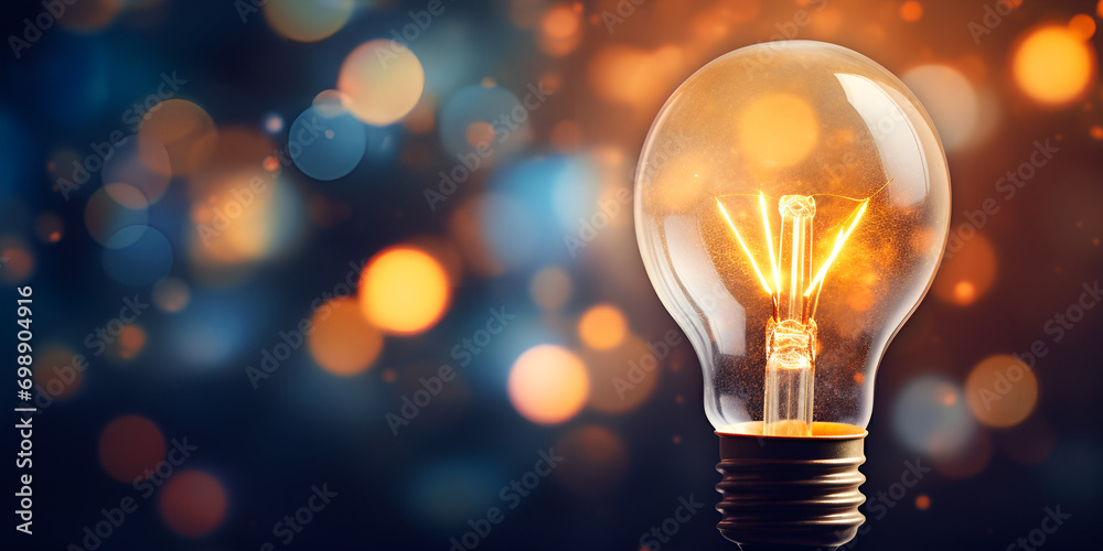 light bulb on black background,Light bulb symbolizes creative growth in ...