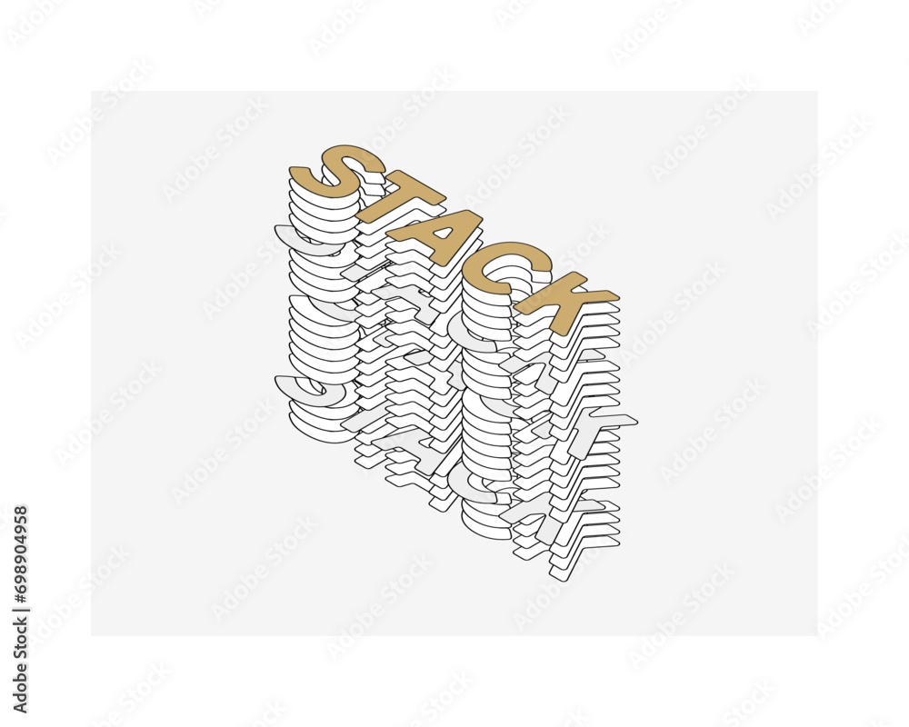 Editable layering text effect + tutorial. Created using AI CS6. Stock ...