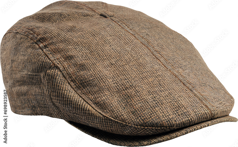 Tweed Flat Cap isolated on transparent background. PNG illustrations ...