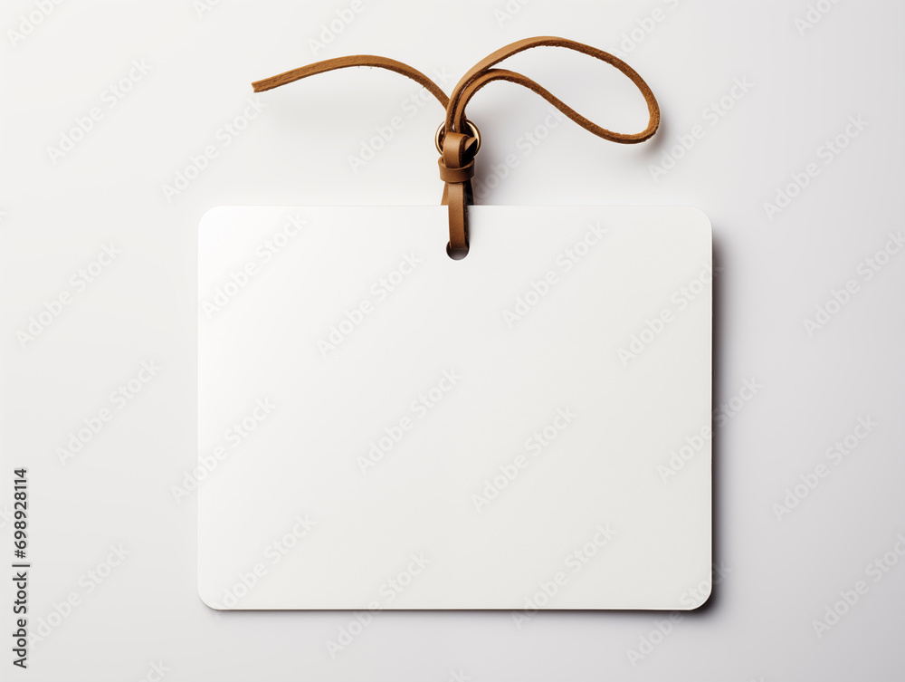 Blank empty name tag card mockup isolated for brand Stock Photo | Adobe ...