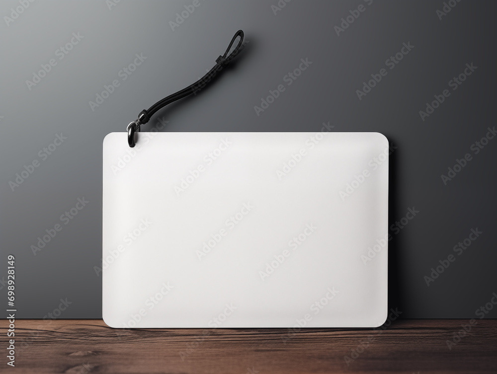 Blank empty name tag card mockup isolated for brand Stock Photo | Adobe ...