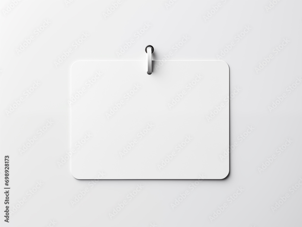 Blank empty name tag card mockup isolated for brand Stock Photo | Adobe ...