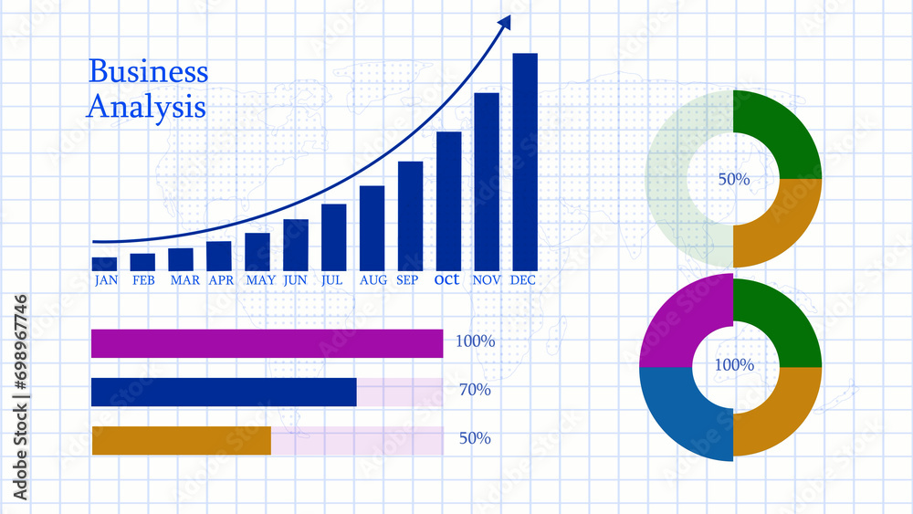 Graphs and pie charts slick, clean, elegant on white background great ...