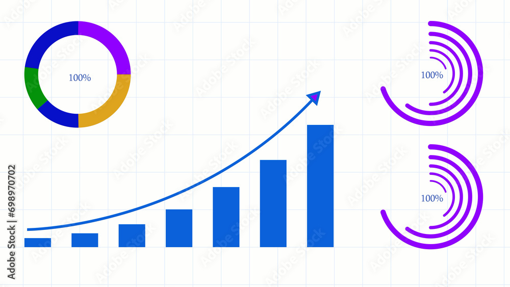 Graphs and pie charts slick, clean, elegant on white background great ...