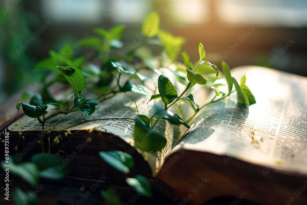 Beautiful Nature Concept with Cool Leaves and Green Sprouts Symbolizing ...