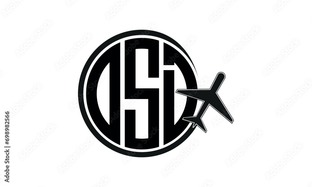 OSD three initial letter circle tour & travel agency logo design vector ...