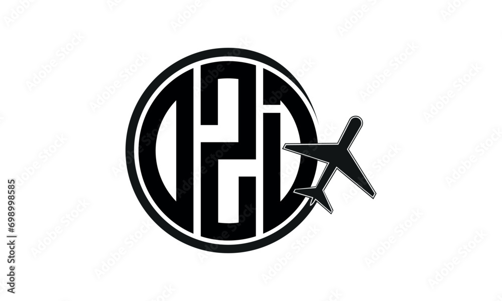 OZD three initial letter circle tour & travel agency logo design vector ...
