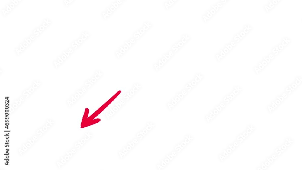 3 arrows red version white background graph. Arrow cartoon irregular ...