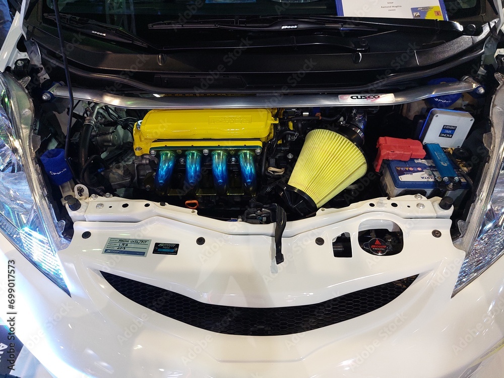 Honda fit engine at Manila Auto Salon in Pasay, Philippines Stock Photo ...