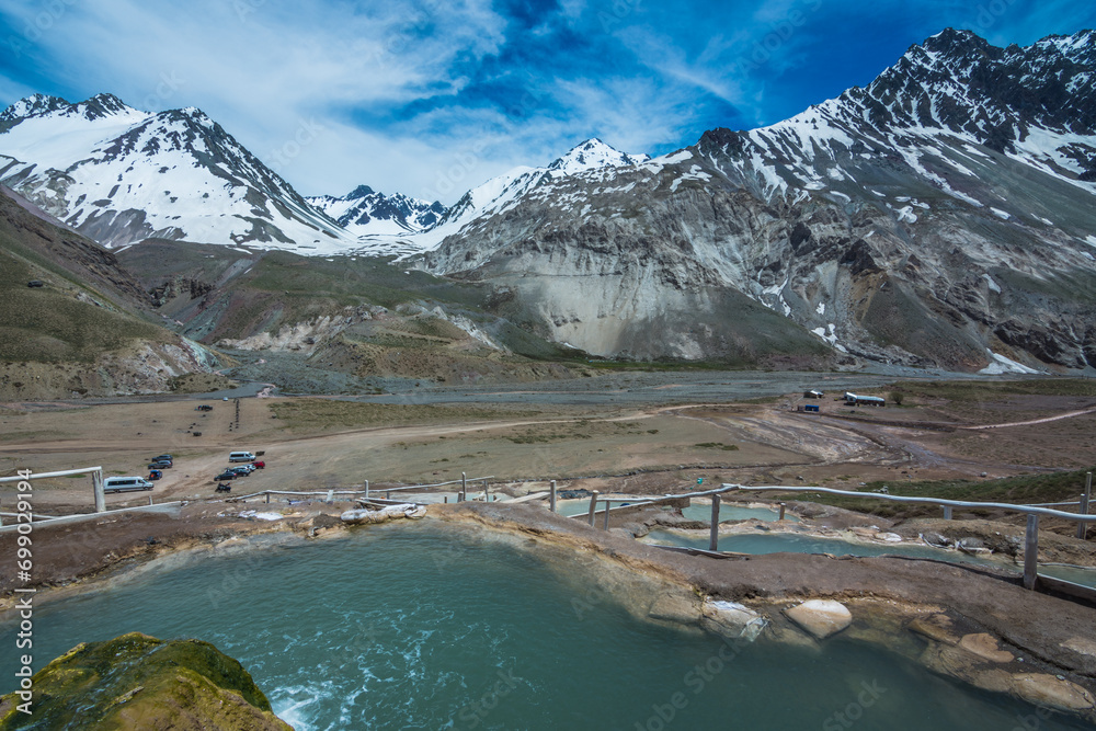 View of some natural pools at Termas Colina (Spa Hills) - Cajon del ...