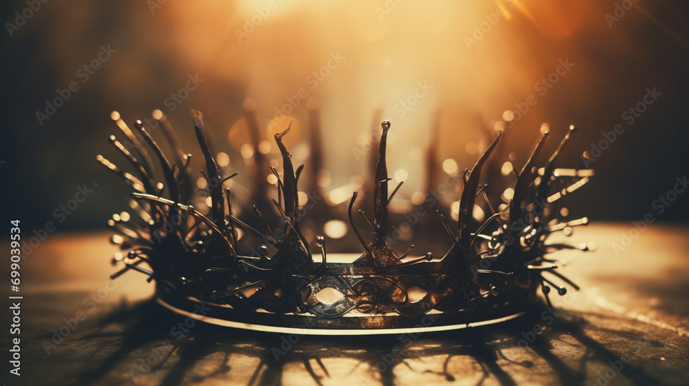 Wreath Of Thorns With King Crown Shadow - Passion And Triumph Of Jesus ...
