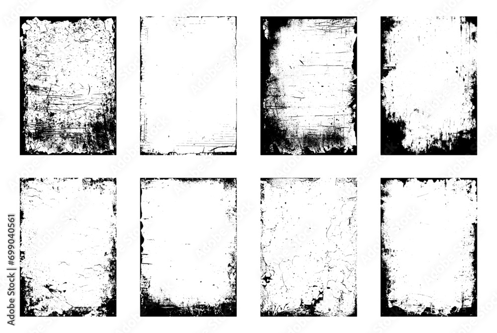 Distressed Overlay Surface for Collage. Realistic distressed edge paper ...